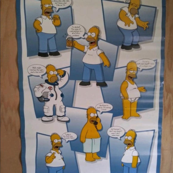 Simpsons | Art | Vintage 202 The Simpsons Homer Simpson Collage Scorpio ...